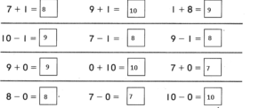 Math Expressions Grade 1 Unit 1 Lesson 8 Answer Key Partners of 10 ...