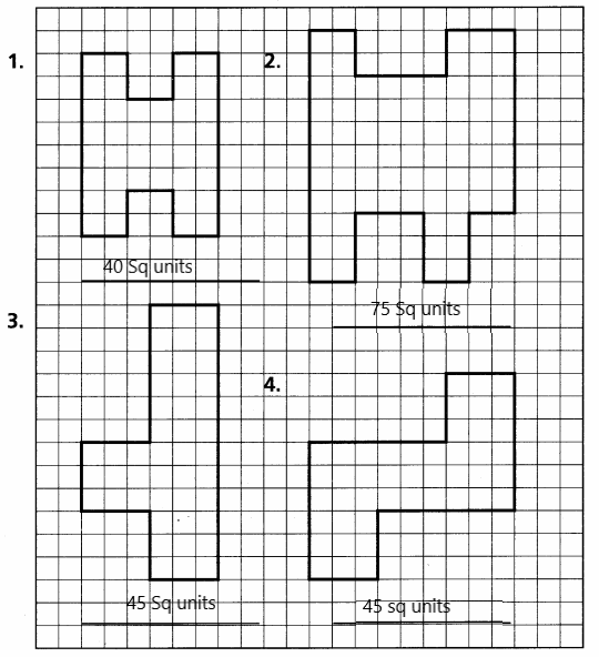 Math Expressions Grade 3 Unit 6 Lesson 8 Answer Key Area of Rectilinear ...